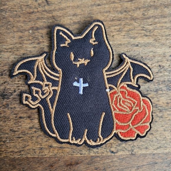 None | Other | Satan Devil Kitty Lucifer Occult Gothic Cat Embroidered ...